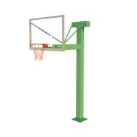 China High Stability Inground Basketball Hoop Fixed Regulation Height Waterproof Sprayed Steel Basketball Equipment for sale