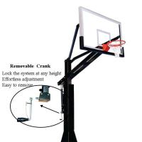 China Hot Selling Inground Height Adjustable Basketball Hoop Outdoor Basketball Court Training Equipment With Stand Rim Net for sale
