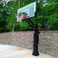 China Hot Selling Inground Height Adjustable Basketball Hoop Outdoor Basketball Court Training Equipment With Stand Rim Net for sale