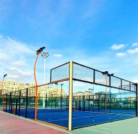 China Outdoor Use Super Panoramic Paddle Courts Cancha De Padel Custom Indoor Padel Portable Tennis Court Padel Court for sale