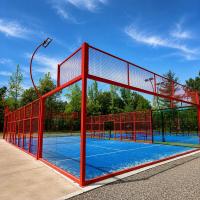 China Outdoor Use Super Panoramic Paddle Courts Cancha De Padel Custom Indoor Padel Portable Tennis Court Padel Court for sale