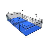 China Outdoor Use Super Panoramic Paddle Courts Cancha De Padel Custom Indoor Padel Portable Tennis Court Padel Court for sale