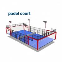 China Factory Direct Custom Hot Dip Galvanized Steel Padel Tennis Court with Panoramic Tempered Glass Outdoor Sports Equipment for sale