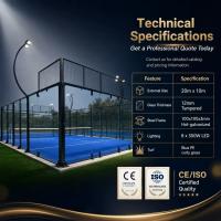 China Factory Direct Custom Hot Dip Galvanized Steel Padel Tennis Court with Panoramic Tempered Glass Outdoor Sports Equipment for sale
