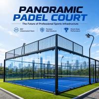 China Factory Direct Custom Hot Dip Galvanized Steel Padel Tennis Court with Panoramic Tempered Glass Outdoor Sports Equipment for sale