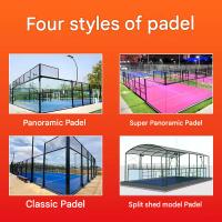 China Source Factory Covered Padel Court Windproof and Rainproof CE 12mm Tempered Glass Modular Installation One-stop Service for sale