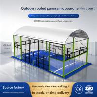 China Source Factory Covered Padel Court Windproof and Rainproof CE 12mm Tempered Glass Modular Installation One-stop Service for sale