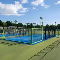 China Source Factory Covered Padel Court Windproof and Rainproof CE 12mm Tempered Glass Modular Installation One-stop Service for sale