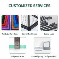 China Turnkey Panoramic Padel Tennis Court with Tempered Glass Steel Frame Durable Artificial Turf & Customizable Colors/Size ODM/OEM for sale