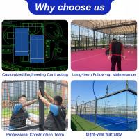 China Turnkey Panoramic Padel Tennis Court with Tempered Glass Steel Frame Durable Artificial Turf & Customizable Colors/Size ODM/OEM for sale