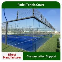China Turnkey Engineering Support Panoramic Tempered Glass Steel Padel Tennis Court 20x10m Customizable Size Durable Outdoor/Indoor for sale