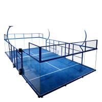 China Weather Resistant Padel Tennis Court Durable Panoramic Tempered Glass Walls Professional Sports Facility for Clubs & Resorts for sale