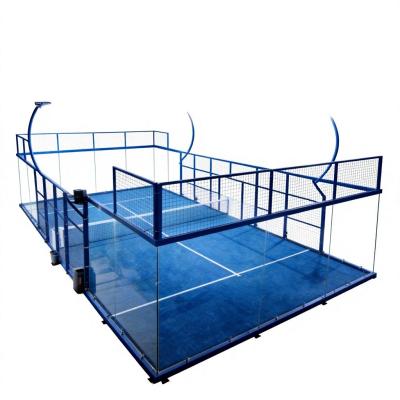 China Weather Resistant Padel Tennis Court Durable Panoramic Tempered Glass Walls Professional Sports Facility for Clubs & Resorts for sale