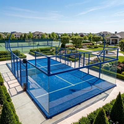 China OEM/ODM Padel Tennis Court System Outdoor & Indoor Padel Court Manufacturer China Custom Size Panoramic Glass Padel Court for sale