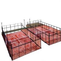 China FIP Standard Panoramic Padel Tennis Court Outdoor Sports Court Equipment Tempered Glass Steel Structure Terrain De Padel for sale