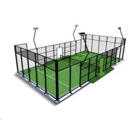 China Luxury Panoramic Padel Court Set Professional Padel Tennis Court with LED Lighting ODM OEM Sports Court Manufacturer for sale