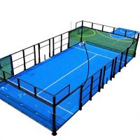 China Factory Direct Padel Tennis Court Panoramic Glass Paddle Court With LED Lights Custom Size Color Logo OEM ODM Service for sale