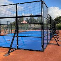 China Factory Direct Padel Tennis Court Panoramic Glass Paddle Court With LED Lights Custom Size Color Logo OEM ODM Service for sale