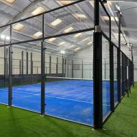 China Factory Direct Padel Tennis Court Panoramic Glass Paddle Court With LED Lights Custom Size Color Logo OEM ODM Service for sale