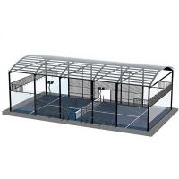 China Professional Panoramic Padel Tennis Court Galvanized Steel Tempered Glass Custom Size OEM ODM Factory Supplier for sale