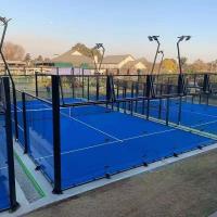 China Professional Panoramic Padel Tennis Court Galvanized Steel Tempered Glass Custom Size OEM ODM Factory Supplier for sale