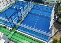 China Outdoor Sports Supporting Equipment CE Tempered Glass Padel Tennis Courts With Multi-Color PVC Flooring Easy to Assemble for sale