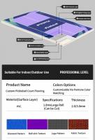 China Pickleball Court Vietnam Indoor Outdoor Acrylic Surface Durable PVC Flooring Factory Direct Sale for sale