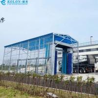 China Water Saving Electric Bus Wash System With 80L/Car Water Consumption By PLC Control for sale