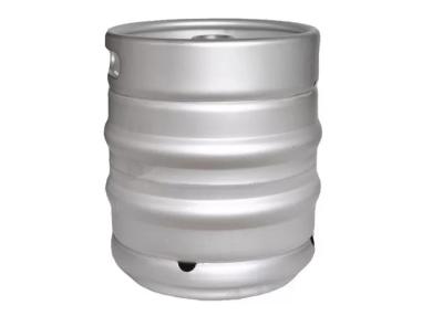 China 20L Silver Slim Quarter Keg , Empty Beer Barrels For Beverages Pickling Surface for sale