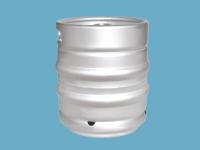 China 20L Silver Slim Quarter Keg , Empty Beer Barrels For Beverages Pickling Surface for sale
