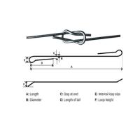 China High Tensile Steel Galvanized Bale Ties 3.66mm X 96