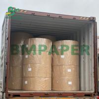 China Food Grade Brown Kraft Wrapping Paper Roll 300g + 15g PE Coating For Packaging for sale