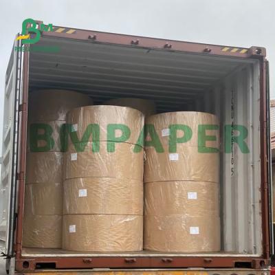 China Food Grade Brown Kraft Wrapping Paper Roll 300g + 15g PE Coating For Packaging for sale