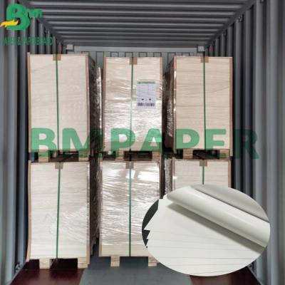 China C2S Cover Silk Gloss Paper , 120g 24 × 36'' White Text Glossy Art Paper Double Sides Coated for sale