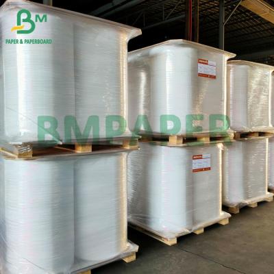 China Food Safe 24gsm Straw Wrap Paper White Color 27mm X 6000 Meters Rolls for sale