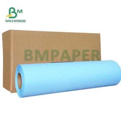 China 80gsm Blue Digital Paper For Engineering Drawing 20'' 24'' X 50yards 2 Inch Core for sale