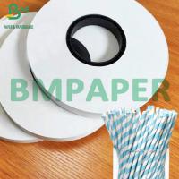 China 24g 28g Biodegradable Colorful Paper Drinking Straw Packaging Kraft Paper Roll for sale
