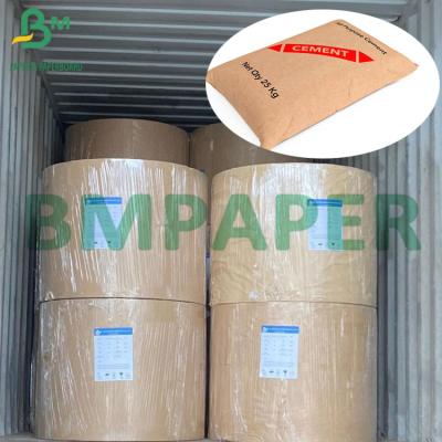 China 30lb 40lb Strong Burst Resistance Brown Natural Kraft Paper For Cement Bags for sale