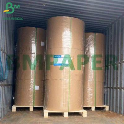 China 40gsm One Side Glossy Oilproof MG Unbleached Brown Ribbed Kraft Paper Sheets for sale