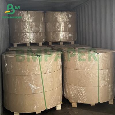 China 75gsm Brown Kraft High Expansible Strong Cement Bag Paper Roll for sale