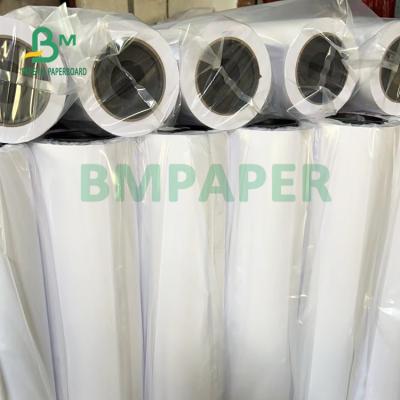 China 20lb Uncoated CAD Paper Roll For Inkjet Printers 36'' X 500' 3'' Core Bright White for sale