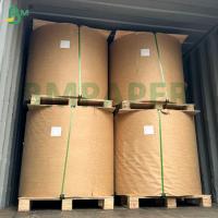 China 50gsm 60gsm 70gsm Lightweight Tear-Resistant Brown Striped Kraft Paper One Side Gloss Excellent  For Flower Packaging Bread Packaging for sale