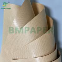 China 40GSM 50GSM 60GSM Stripped Ribbed Brown Kraft Paper Reels 750MM 1000MM for sale