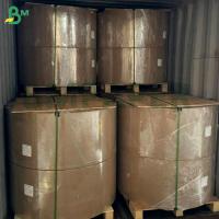 China 43gsm Flexible Breathable Red Striped Kraft Paper Roll 750mm 800mm For Gift Wrapping for sale