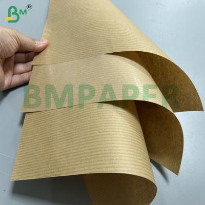 China 60g 70g Recycled Long Fiber Ribbed Kraft Paper Rolls For Food Bags 70cm 80cm for sale