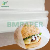 China Oil-resistant 30grs 35grs White Wax Paper for Packing Sandwichs Hamburgers for sale