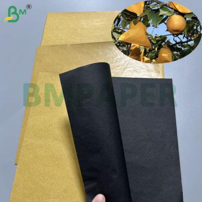 China 56gsm 370mm 380mm Roll Brown Fruit Bag Paper For Mango Protective for sale