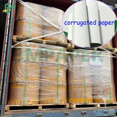 China 1.1mm  White Single Face F Flute Corrugated Paper For Package Carton 787 x 1092mm for sale