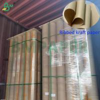 China 50g 60g 1 Side MG Brown Ribbed Kraft Paper For Food Package 60cm Wide for sale