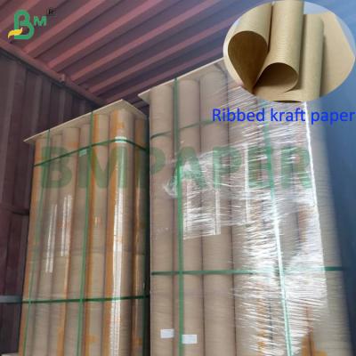 China 50g 60g 1 Side MG Brown Ribbed Kraft Paper For Food Package 60cm Wide for sale